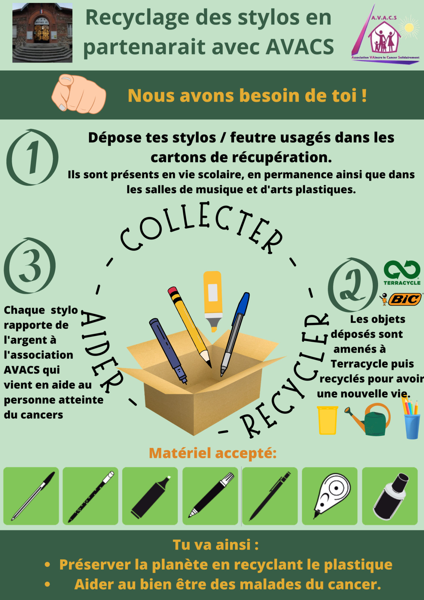 Recyclage stylos – Collège Henri IV Recyclage stylos – Collège Henri IV